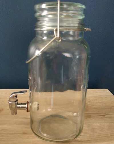 LARGE HOME ESSENTIALS COLD DRINK GLASSWARE BEVERAGE DISPENSER 3.17 ...