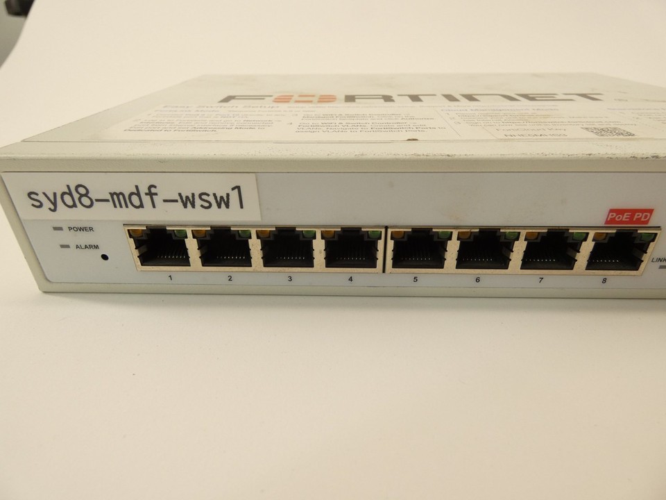 Fortinet FS-108E Ethernet Switch FortiSwitch 100-240V | eBay