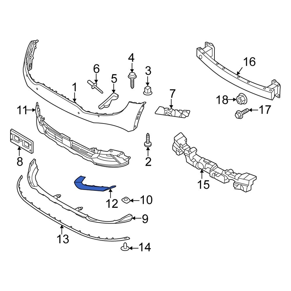 For Kia Sportage 2023-2025 Kia 86596DW100 Front Right Grille Molding | eBay