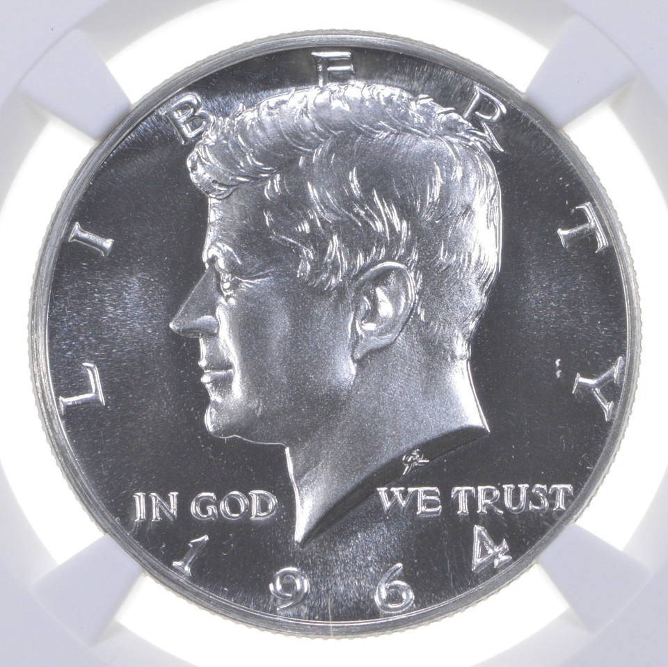 PF69 1964 Proof Kennedy Half Dollar NGC Graded - White Coin Spot Free ...