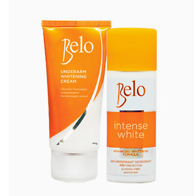 Belo Intense White Deodorant 40mL and Underarm Whitening Cream 40g ...