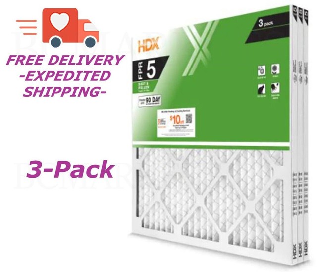HDX Pleated Air Filter Standard (Pack of 3) for sale online | eBay