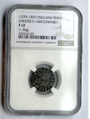 ENGLAND PENNY CHESTER S-1420 EDWARD I (1279-1307) F 12 NGC | eBay