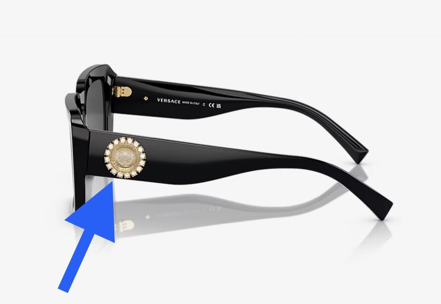 Versace VE 4384B Sunglasses Golden Clear Crystal Replacement Temple ...