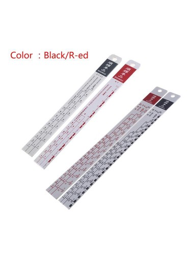 Standard Paint Ruler Paint Ratio Ruler Suitable for Paint Tools Black/R ...