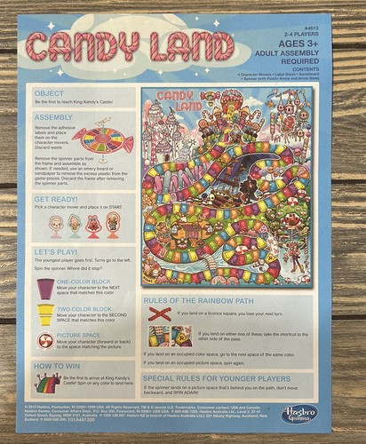 2013 Hasbro Candyland Game Replacement Piece Part Instructions How To ...