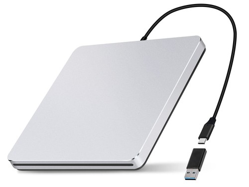 External CD DVD Drive USB C CD/DVD Burner DVD Player for Laptop Slot-in ...