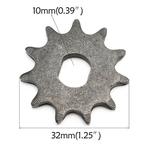 T8F 11T Front Sprocket Gear Cog For 47cc 49cc Mini Dirt Bike Pit Bike ...