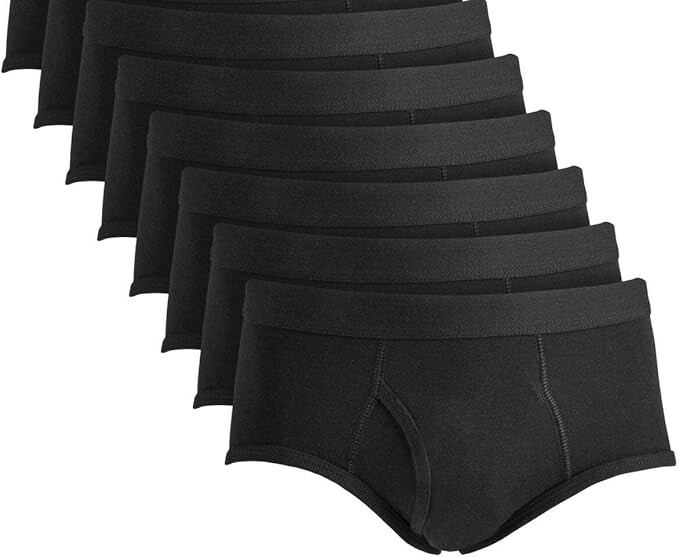 CLUB ROOM MEN'S 8 PACKS COZY FULL CUT BRIEFS UNDERWEAR | BLACK | SMALL ...