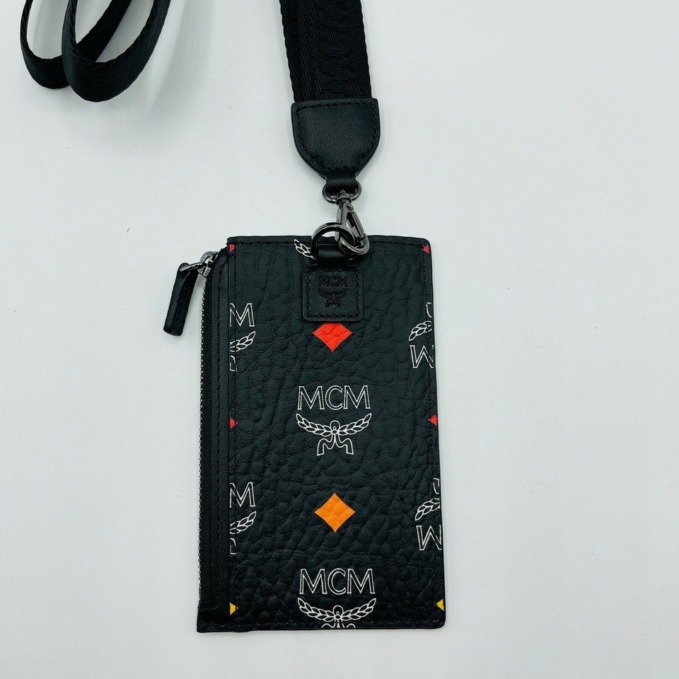 $180 MCM Spectrum Rainbow Logo Visetos Lanyard Card Case MYAAASV01 | eBay