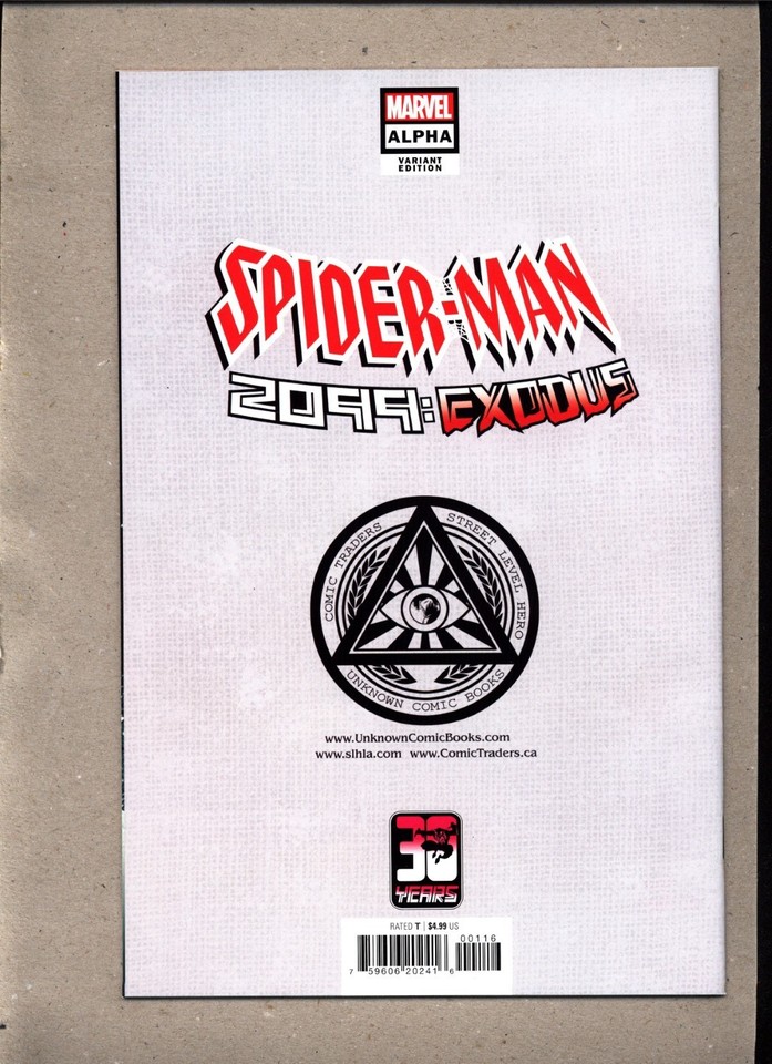 SPIDER-MAN 2099:EXODUS ALPHA_NM_UNKNOWN COMICS KAARE ANDREWS VIRGIN VARIANT! | eBay UK