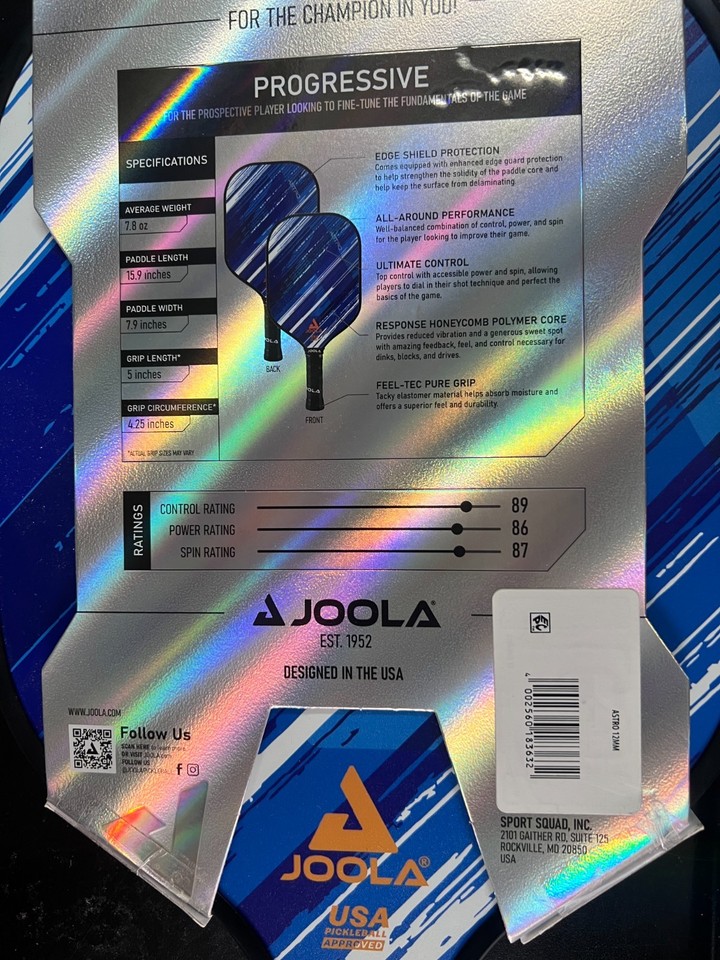 JOOLA Astro Fiberglass Pickleball Paddle-Ultimate Control & Performance ...