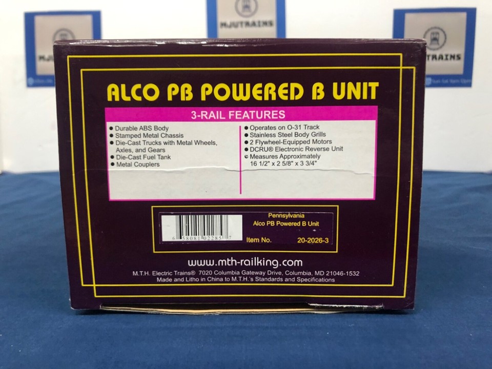 Mth Pennsylvania #5749 Alco PB Powered Diesel Engine w/ Smoke 20-2026-3 ...