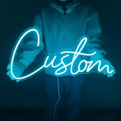 Personalised Neon LED Sign Custom Name or Logo | USB Powered Wall Light ...