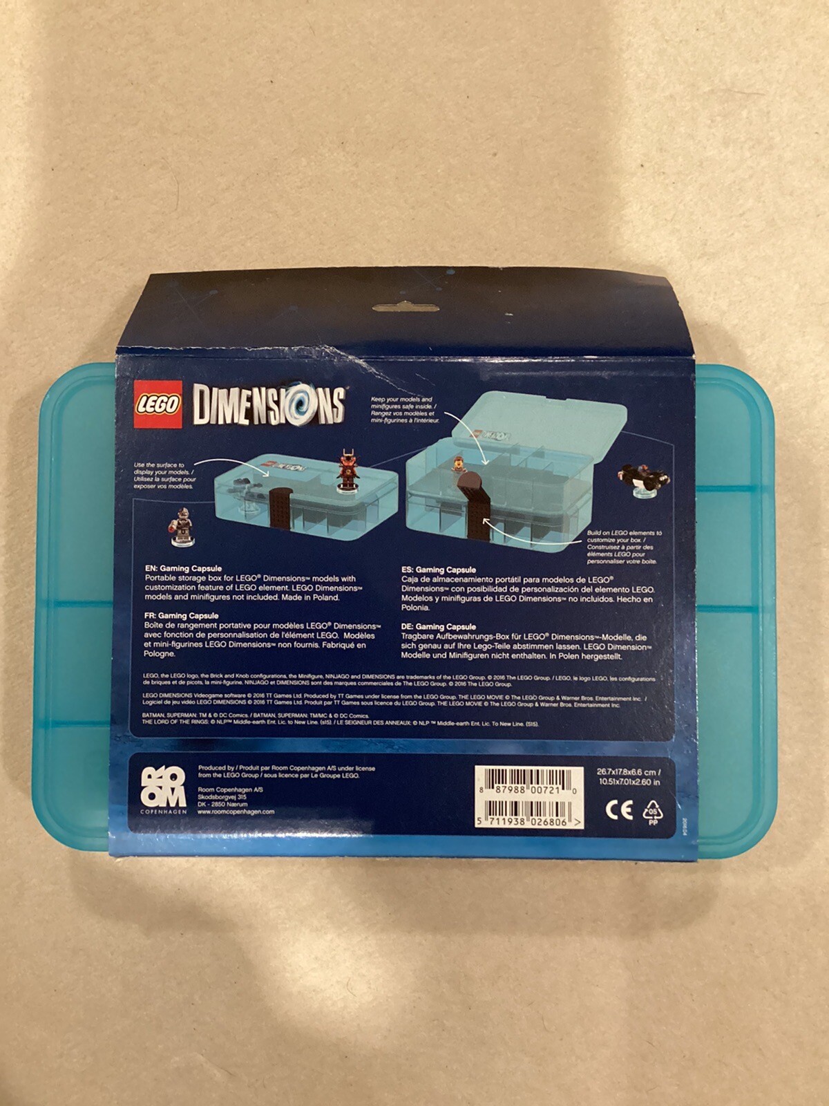 Lego Dimensions Gaming Capsule 4080 - Blue Storage Case - 10.5"L X 7W ...