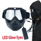 LED Luminous Half Face Mask DJ Cosplay Helmet Halloween Party Props ...
