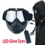 LED Luminous Half Face Mask DJ Cosplay Helmet Halloween Party Props ...
