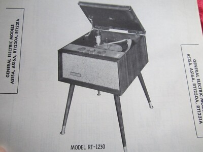 GENERAL ELECTRIC AS15A, AS16A, RT1230A, & RT1231A PHONOGRAPH PHOTOFACT ...