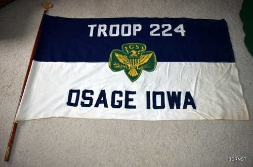 GIRL SCOUT - 3 x 5' GIRL SCOUT TROOP FLAG, POLE AND TOPPER - OSAGE ...