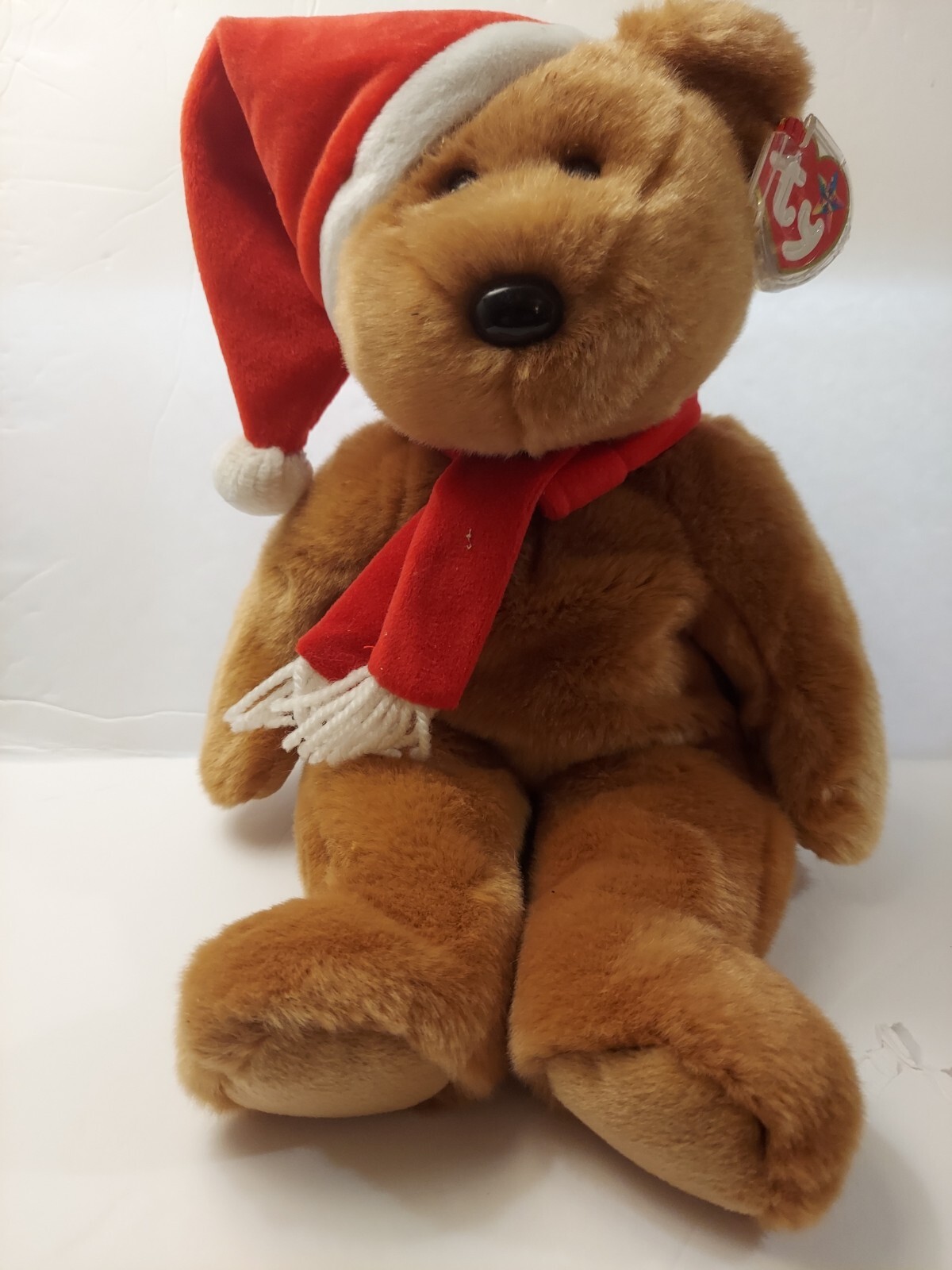 TY BEANIE BUDDY 1997 Holiday Santa Hat & Scarf 14" Teddy Bear | eBay