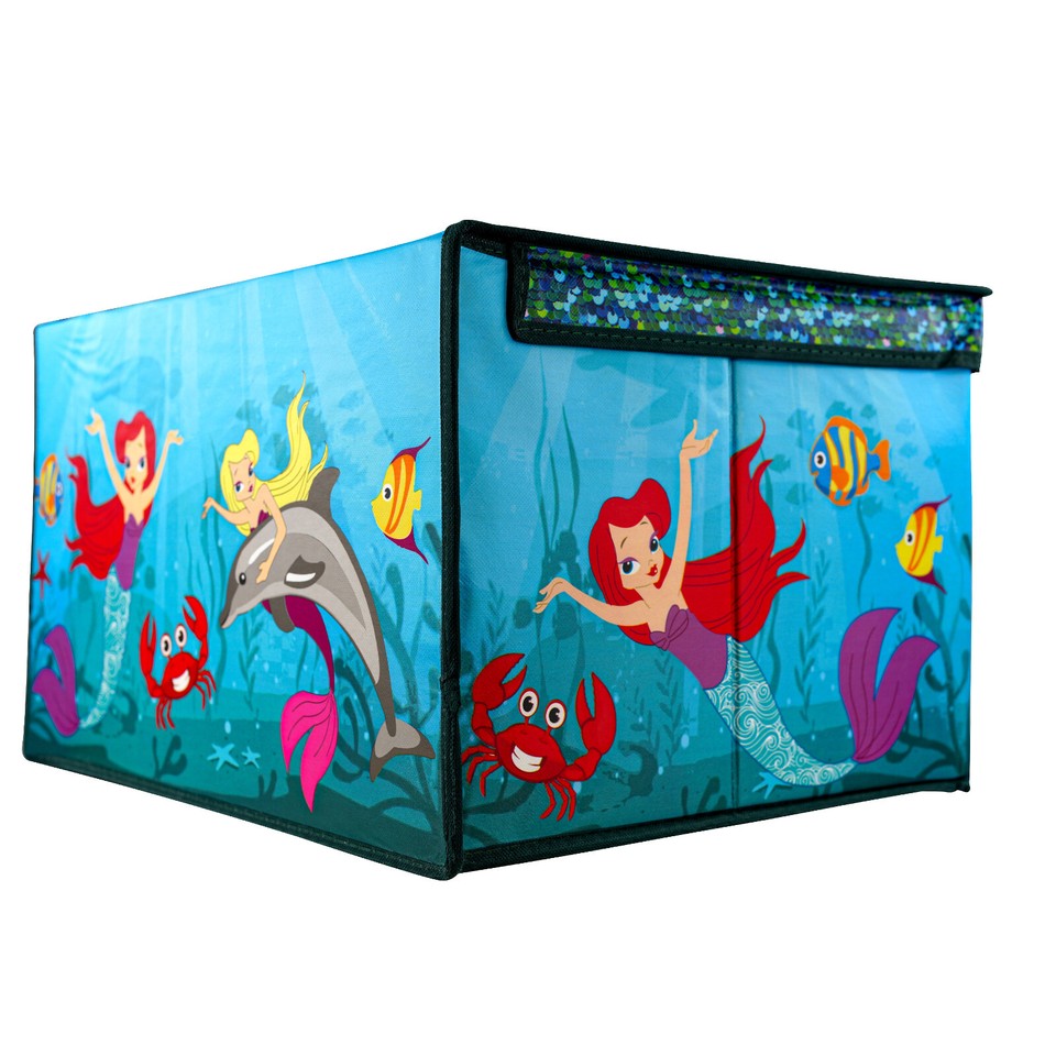 Large Collapsible Storage Box Folding Jumbo Storage Chest Kids Room Toy ...