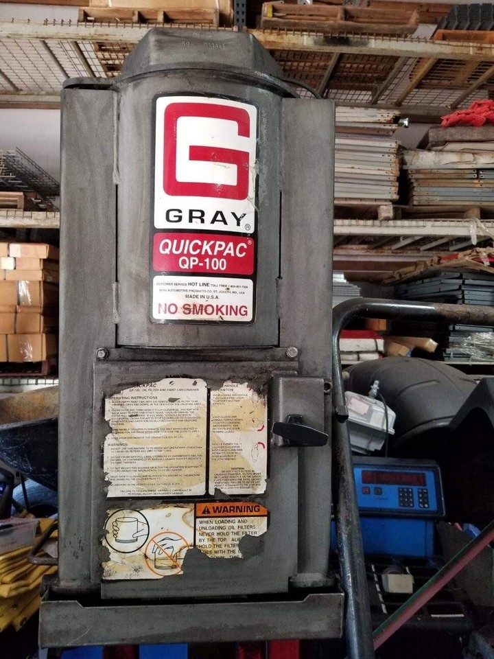 Gray QP-100 Heavy-Duty Diesel Oil Filter Crusher | eBay