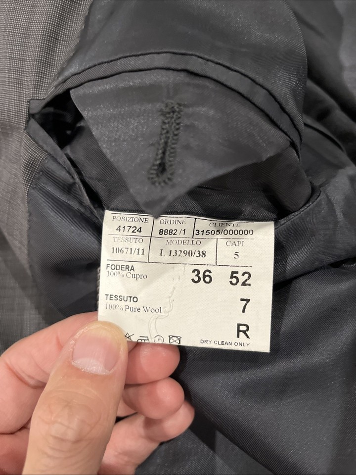 GORGEOUS CANALI MENS DARK GREY PATTERN SUIT 42R 38x32 MADE IN ITALY GREAT COND! | eBay