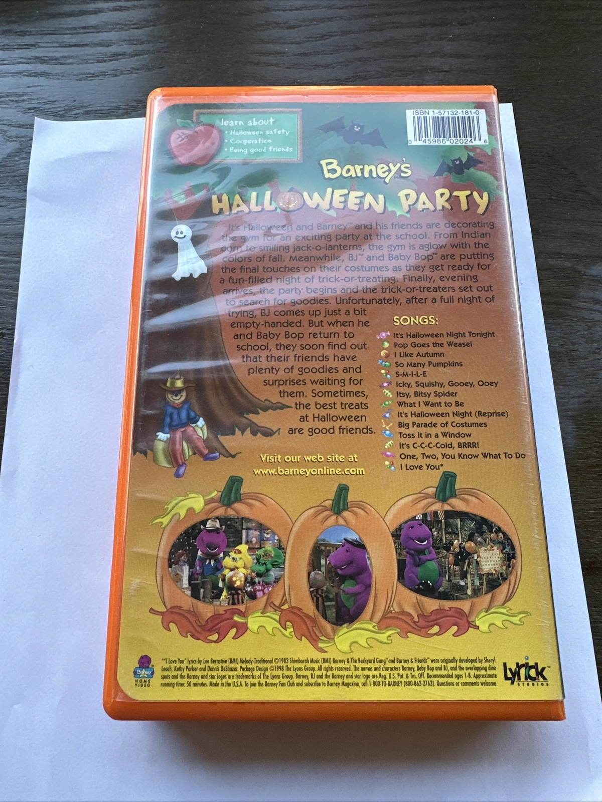 Barney - Barneys Halloween Party (VHS, 1998) 45986020246| eBay