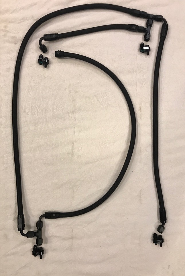 FAST 102 & 92 Steam Vent Kit Complete LS1 LS6 LS3 Coolant Crossover BLK ...