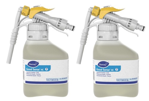 2 Bottles Diversey Good Sense Liquid Odor Counteractant, Fresh, 1.5L ...