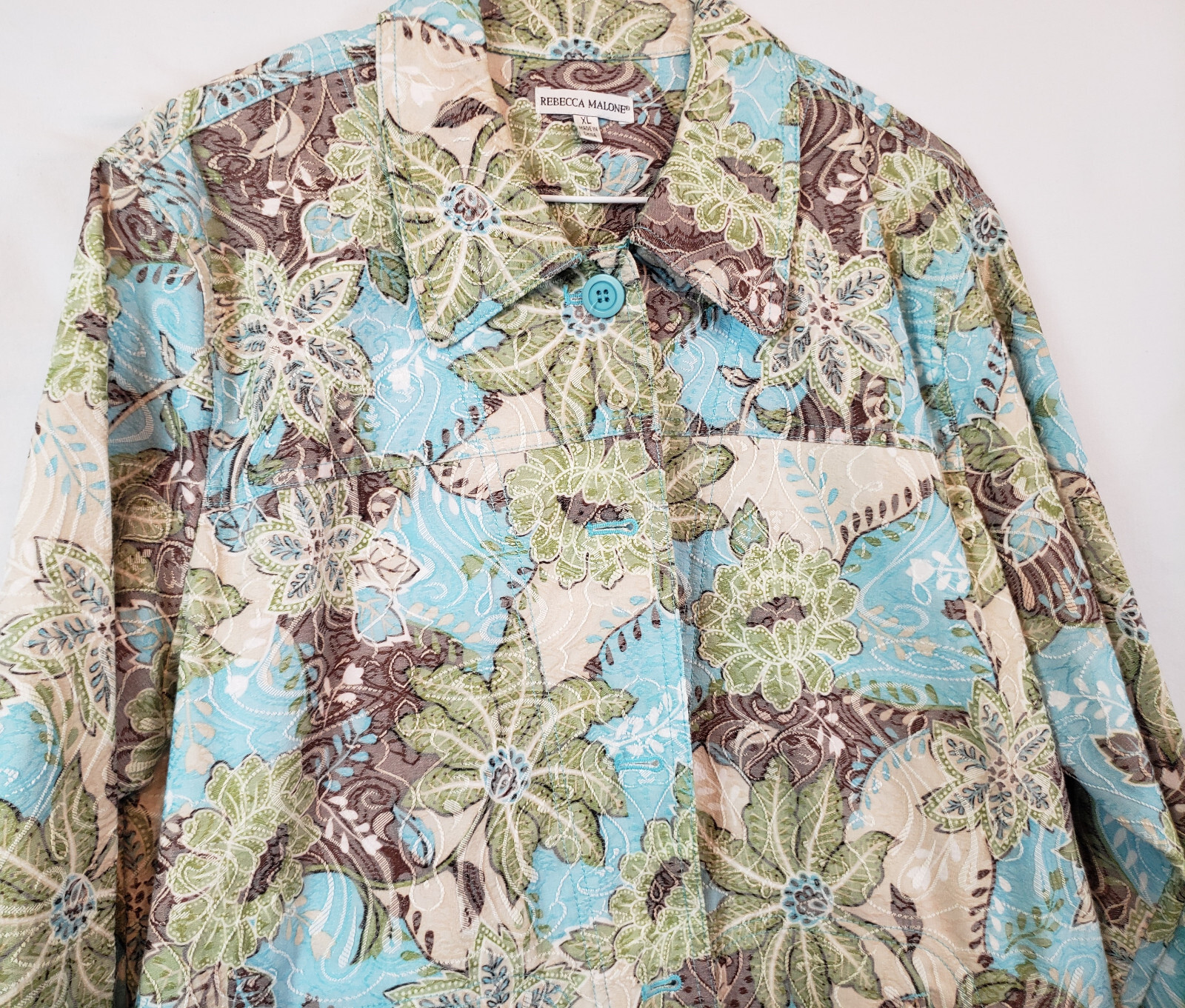 Rebecca Malone Jacket Womens XL Pastel Multicolor Emb… - Gem