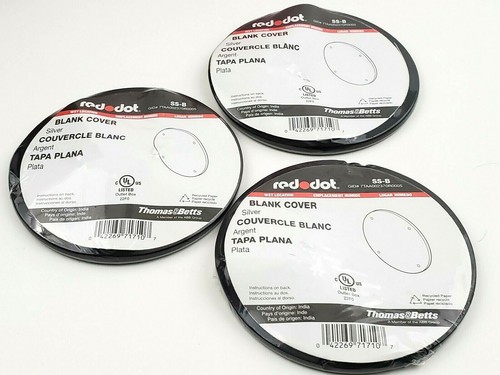 Lot of 3 Red Dot SS-B 4" Round Blank Cover Suitable For Wet Locations ...