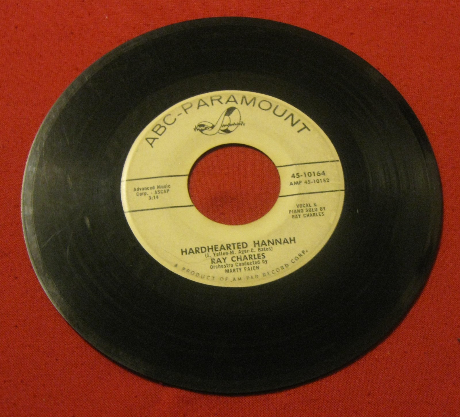 RAY CHARLES "RUBY" RARE W/L PROMO ABC-PARAMOUNT 10164 LQQQK! | eBay