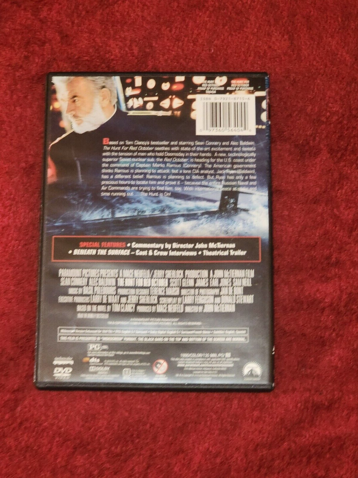 The Hunt for Red October (DVD) Sean Connery, Alec Baldwin WS USED | eBay