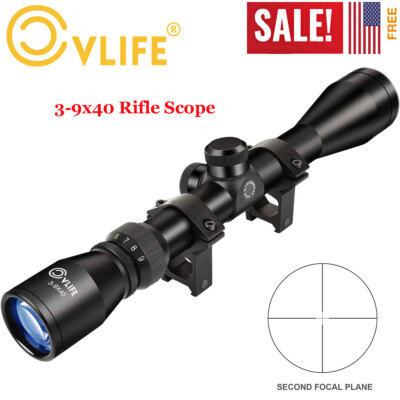 CVLIFE 3-9X40mm Tactical Rifle Scope Optics Crosshair Air Gun Scope W ...