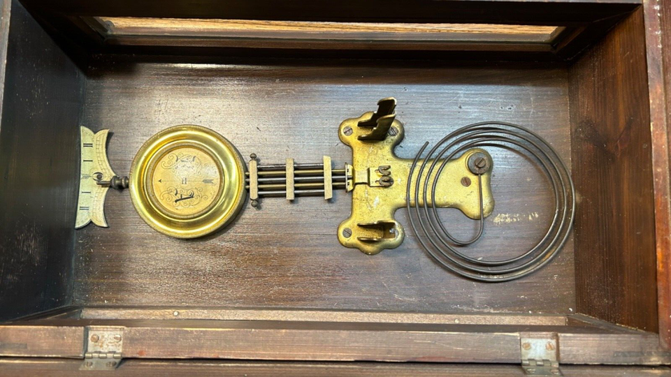 HAC HAMBURG GERMANY WALL CLOCK CROSSED ARROWS W/KEY, 1800's Works | eBay