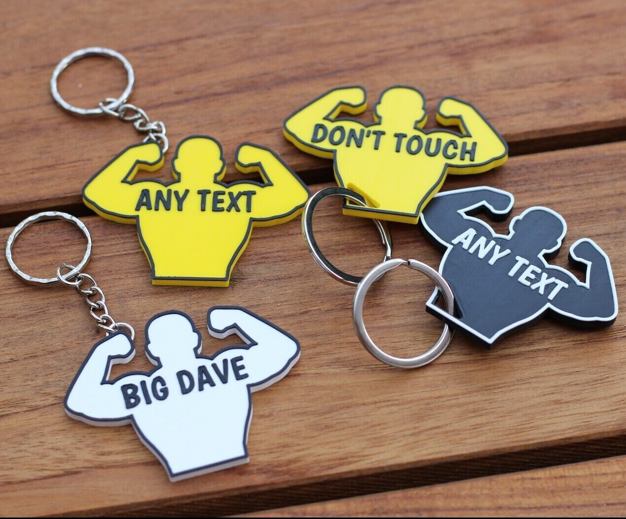 Gym Personalised Keyring Keychain Custom Any Text Birthday Fathers Day ...