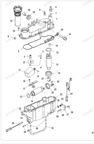 mercury electric fuel pump optimax vst 75-90HP 115-250HP 888733T02 ...