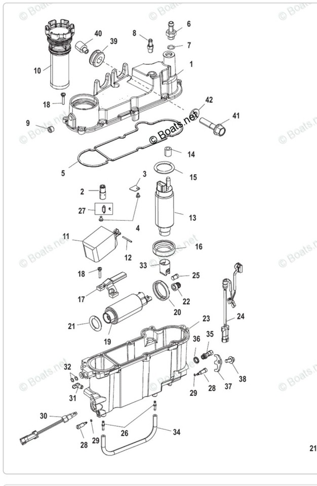 mercury electric fuel pump optimax vst 75-90HP 115-250HP 888733T02 ...
