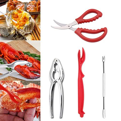 19 Piece Crab Lobster Cracker Set 19-Piece Stainless Steel Crab ...