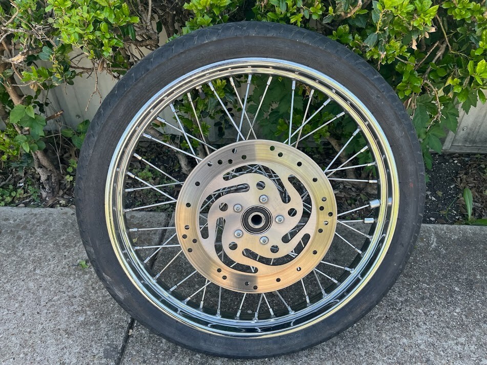 Harley OEM 21" Spoke Wheel Rim with Rotor and Tire Softail 2001-2006 ...