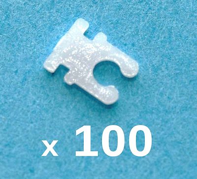 100 x NEW Crown Time Stopper WHITE Plastic Watch Battery Saver Clip ...
