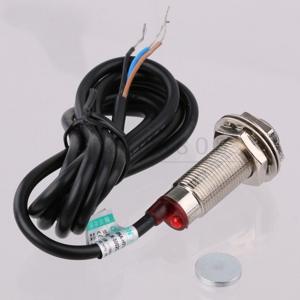 4 Digital Green LED RPM Speed Meter Tachometer +Hall Proximity Switch ...
