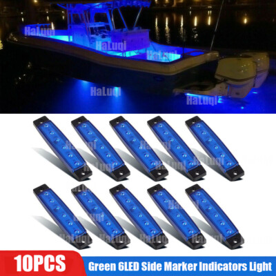 10x Marine Boat Led Deck Light 12 Volts Utility Blue Boats Courtesy ...