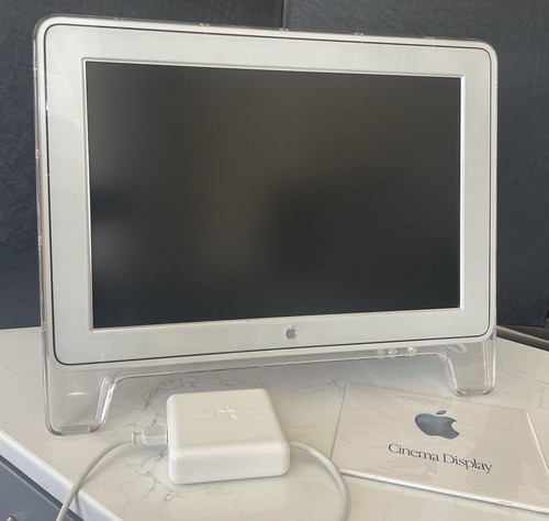 Vintage Apple 22" Cinema Display with ADC-to-DVI Adapter and Original ...