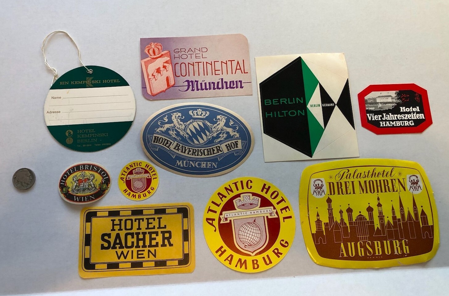 Vintage '60s travel labels from Germany | eBay