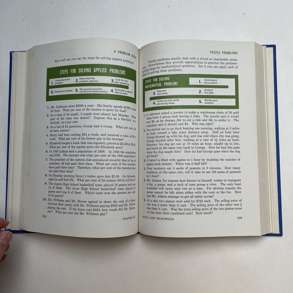 Vintage GENERAL MATHEMATICS Book One A Problem Solving Approach Kinney ...