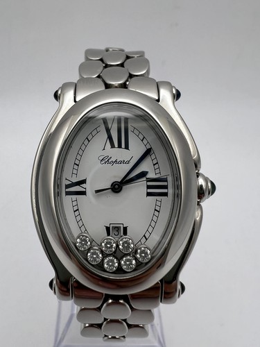 Chopard Happy Sport 7 Diamonds Stainless 27/8418-23 30mm Oval Quartz ...