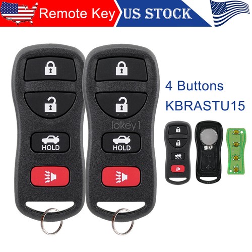 2 Keyless Remote Key fob 4 Button for Nissan Sentra Versa Quest FCC ID ...
