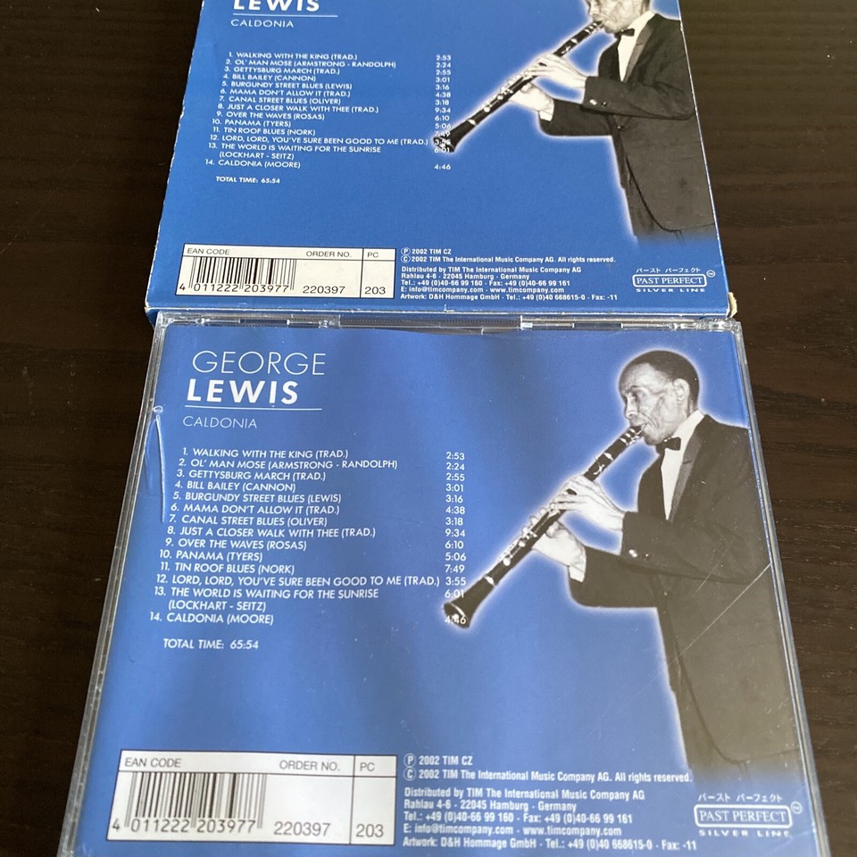 Caldonia by George Lewis (Clarinet) (2 CD, Jan-2002, Past Perfect ...